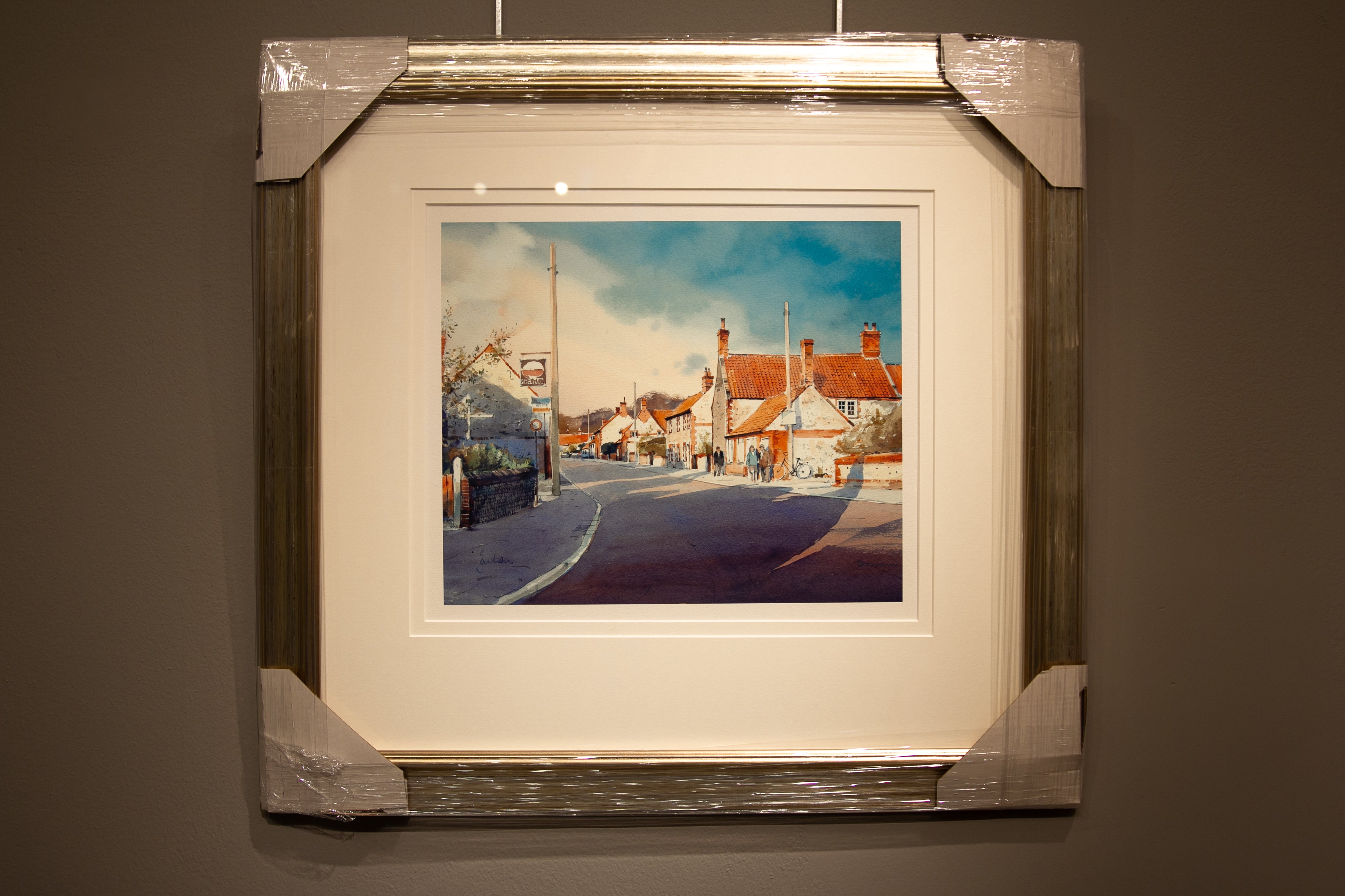 Thornham High Street - Paper 25 x 30cm - Framed – Barlow Fine Art