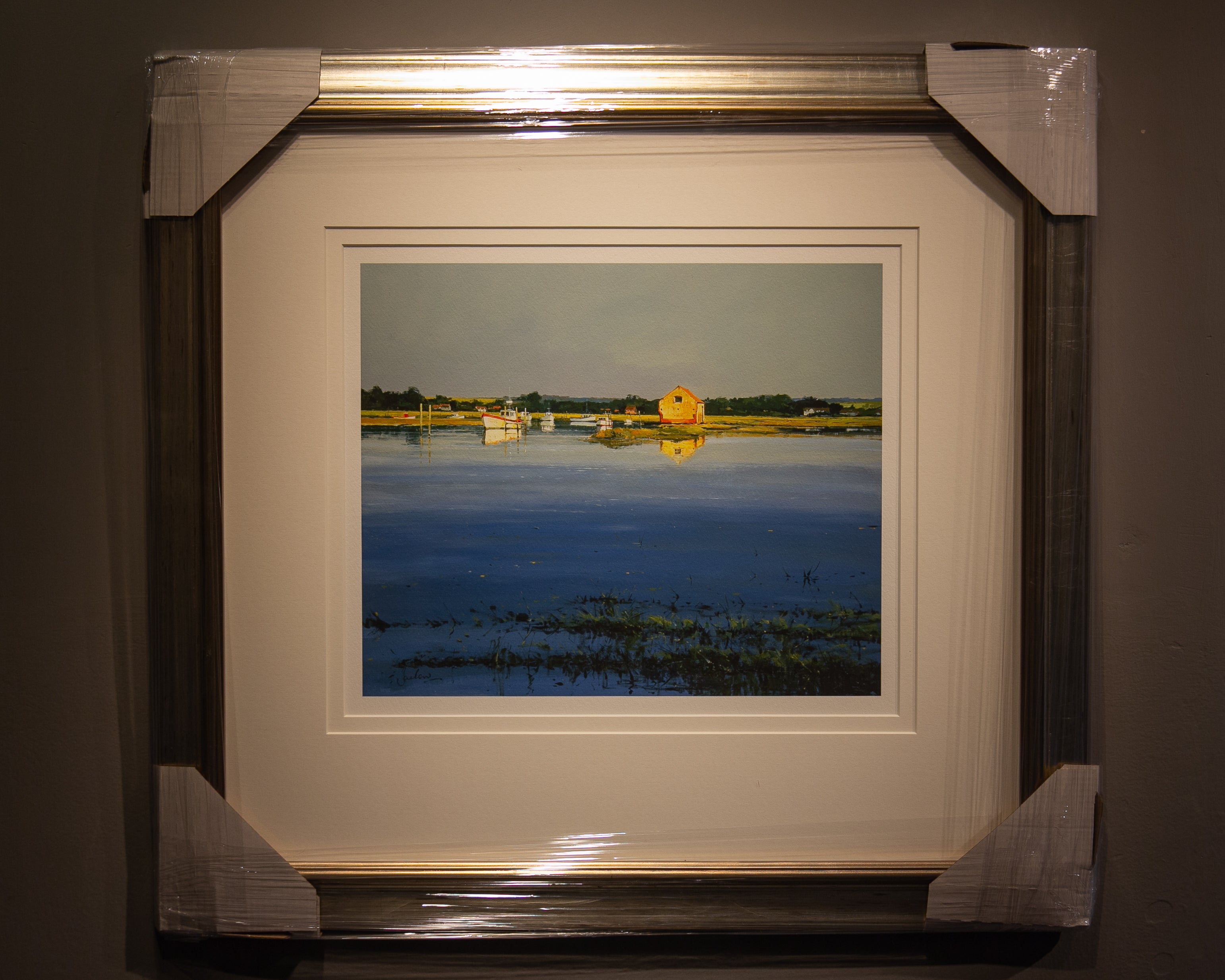 High Tide at Thornham Staithe - Paper 25 x 30cm - Framed – Barlow Fine Art