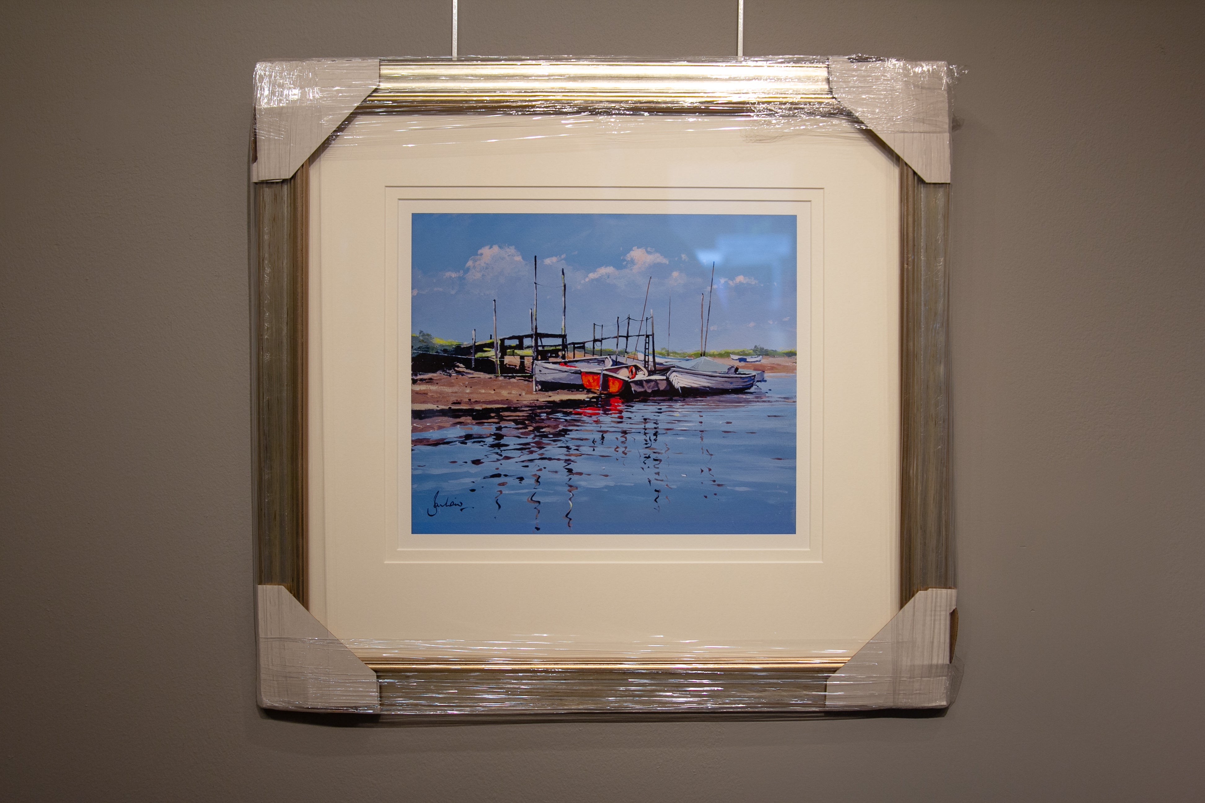 Low Tide, Morston Creek - Paper 25 x 30cm - Framed – Barlow Fine Art
