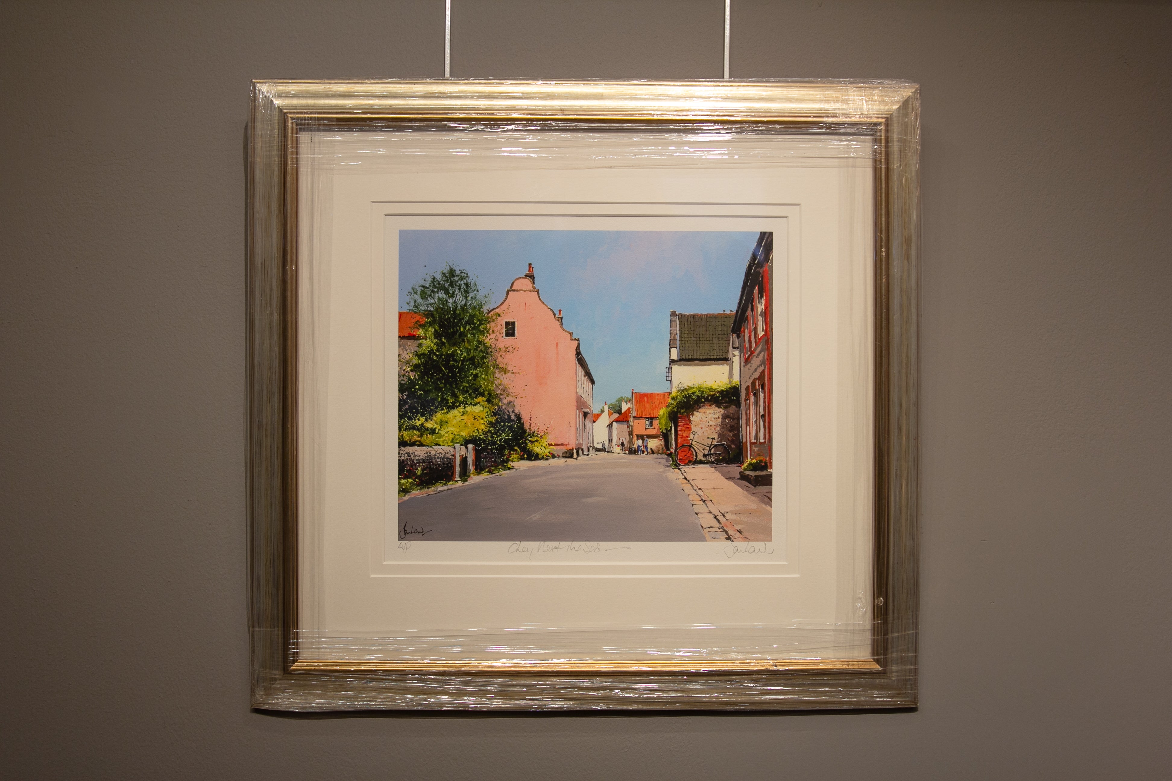 Cley-Next-The-Sea, High Street - Paper 25 x 30cm - Framed – Barlow Fine Art